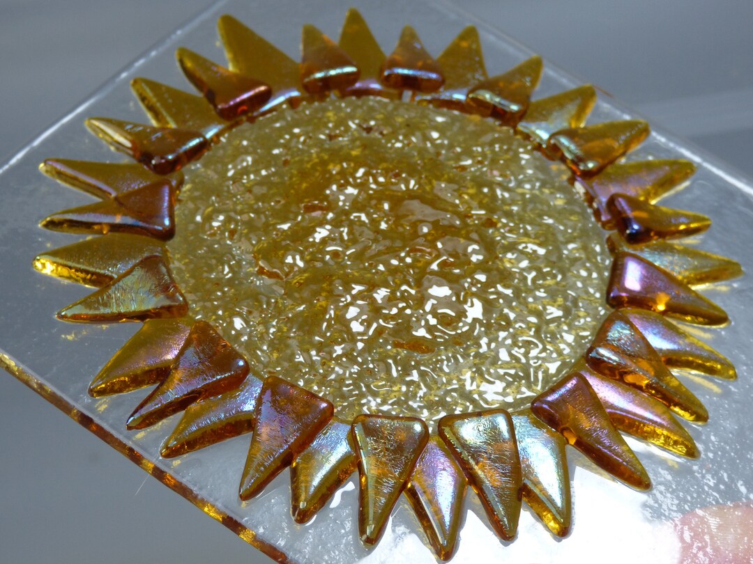 Solstice Sun Handmade Fused Art Glass Picture Plaque and - Etsy