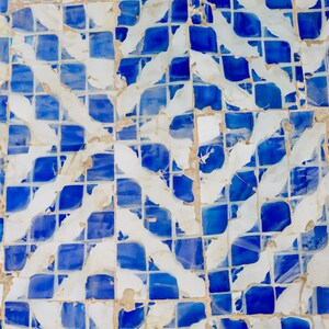 Mediterranean Lemons and Blue Tile Yellow and Blue Digital Backgrounds ...