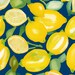 Mediterranean Lemons and Blue Tile Yellow and Blue Digital Backgrounds ...