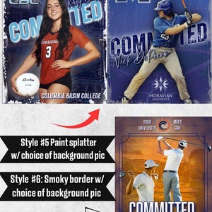 College Commitment Announcement Graphics - Etsy