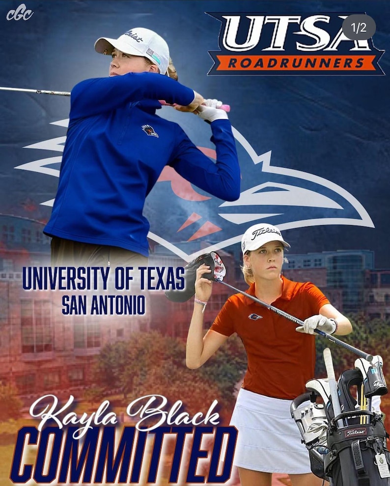 College Commitment Announcement Graphics: School Color Blend - Etsy