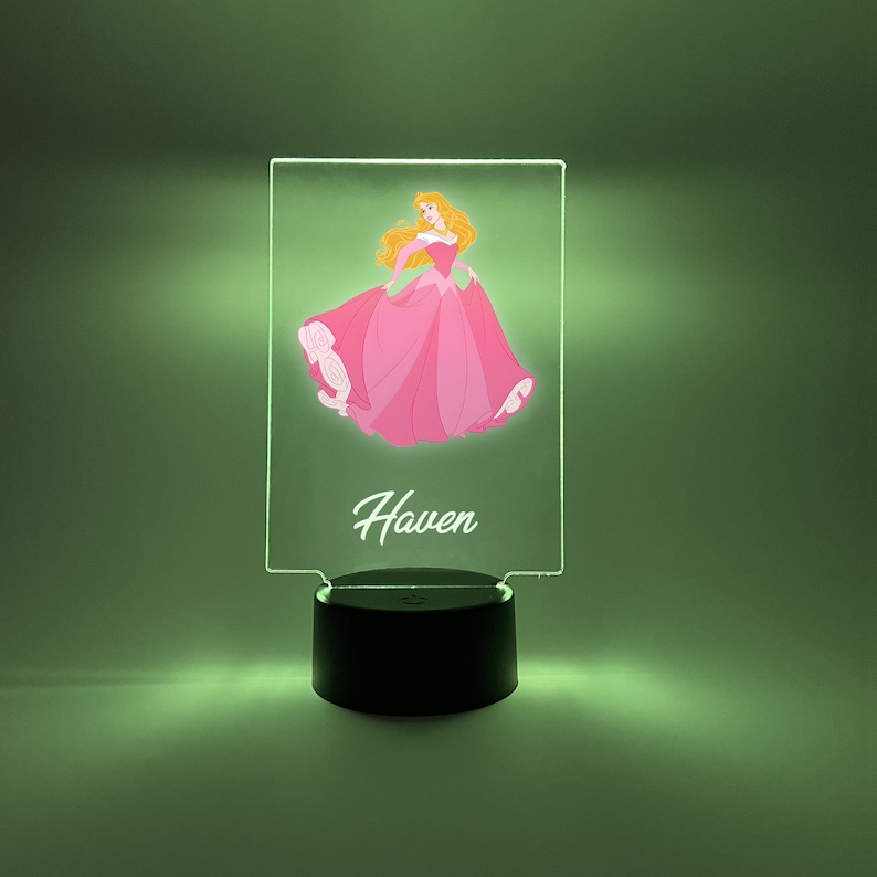 Sleeping Beauty Night Light up LED Table Lamp Princess Girls Room Decor ...