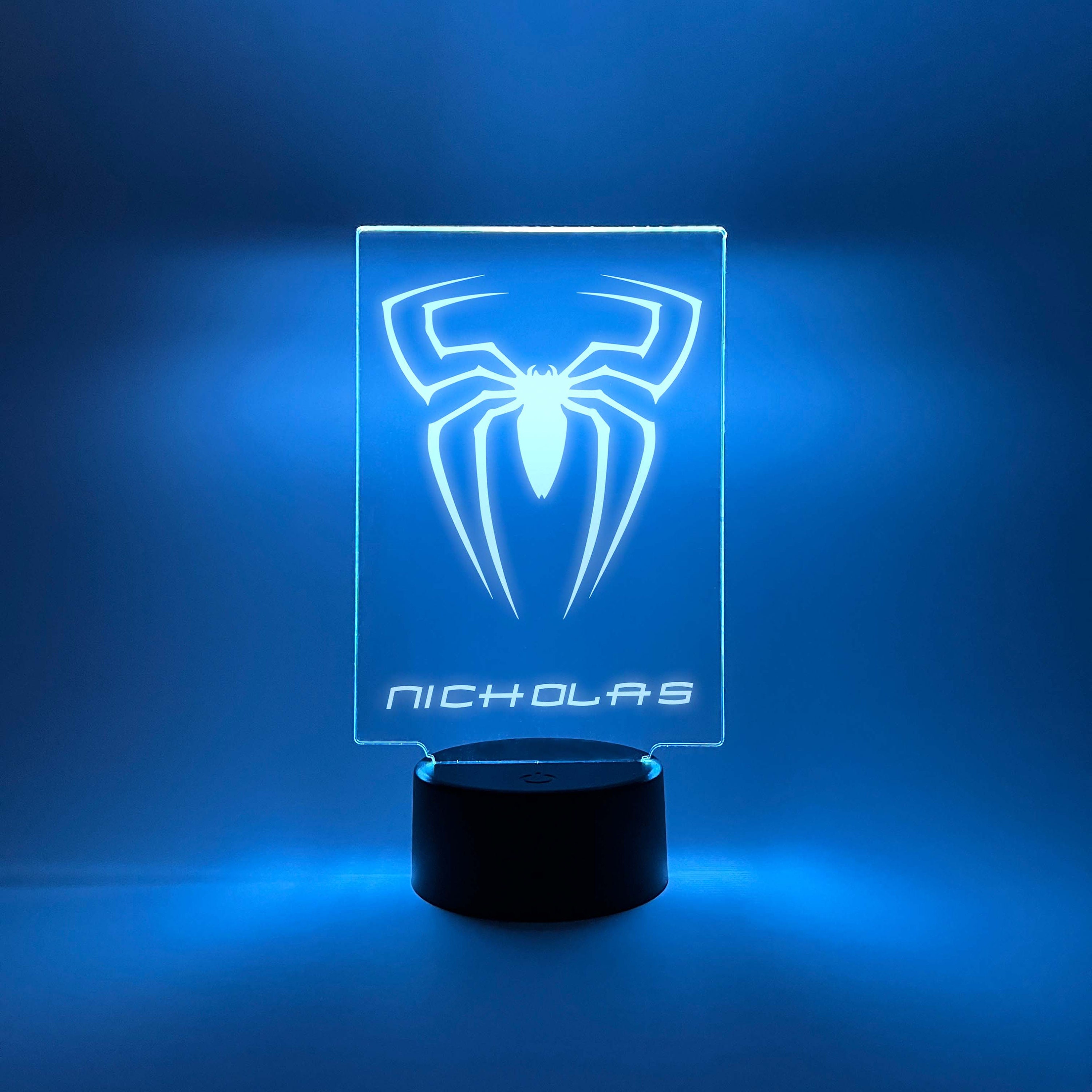 Spider Night Light up LED Table Desk Lamp Spider Hero Boys Kids Home ...