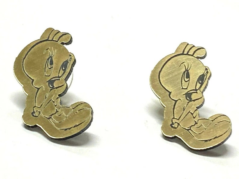 Tweety Bird Personalized Necklace and Post Stud Earrings Jewelry Set W ...