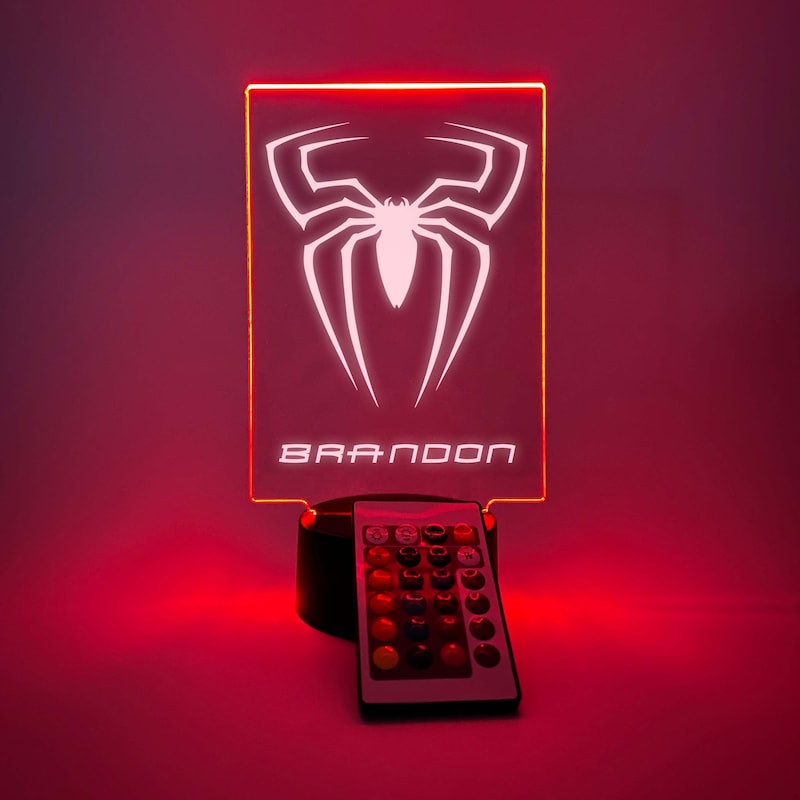 Spider Man Led Decor - Etsy