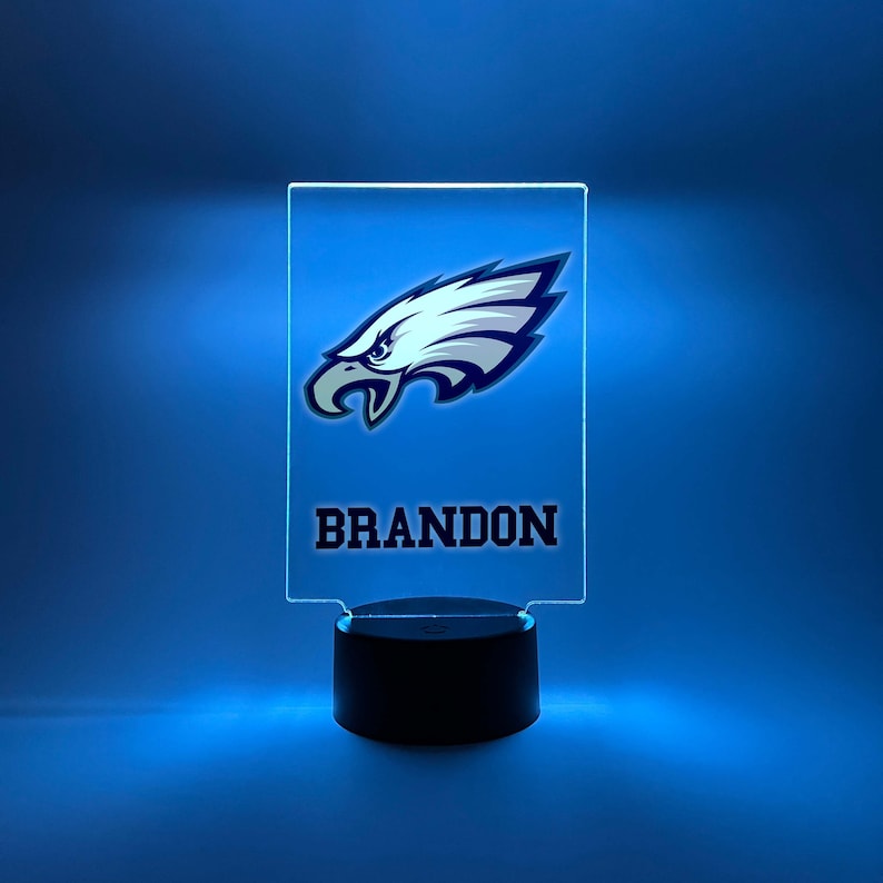Night Light up LED Table Desk Lamp American Football Fan Sports Team ...