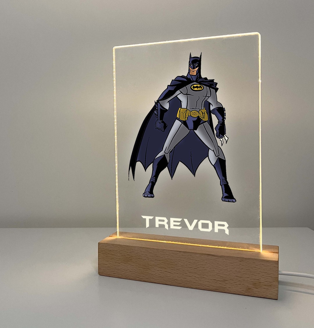 Bat Animal Hero Night Light up LED Table Desk Lamp Stand Boys Kid Man ...