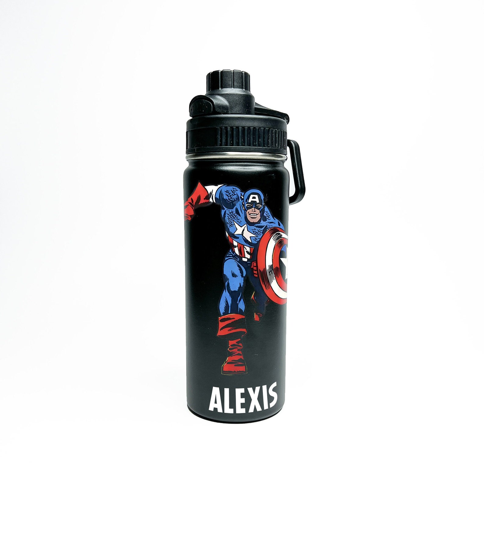 Personalized Custom Captain Hero With Name Stainless Steel Insulated 18 ...
