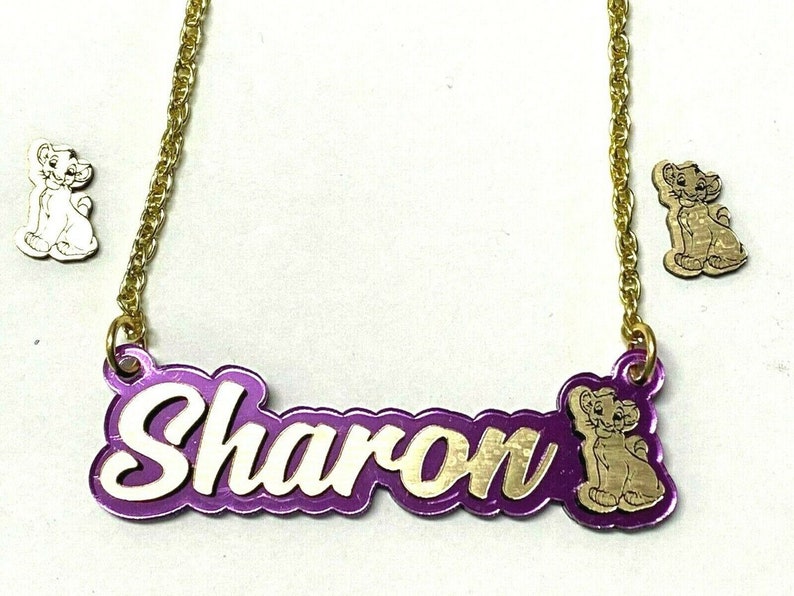 The Lion King Simba Personalized Necklace and Post Stud Earrings ...