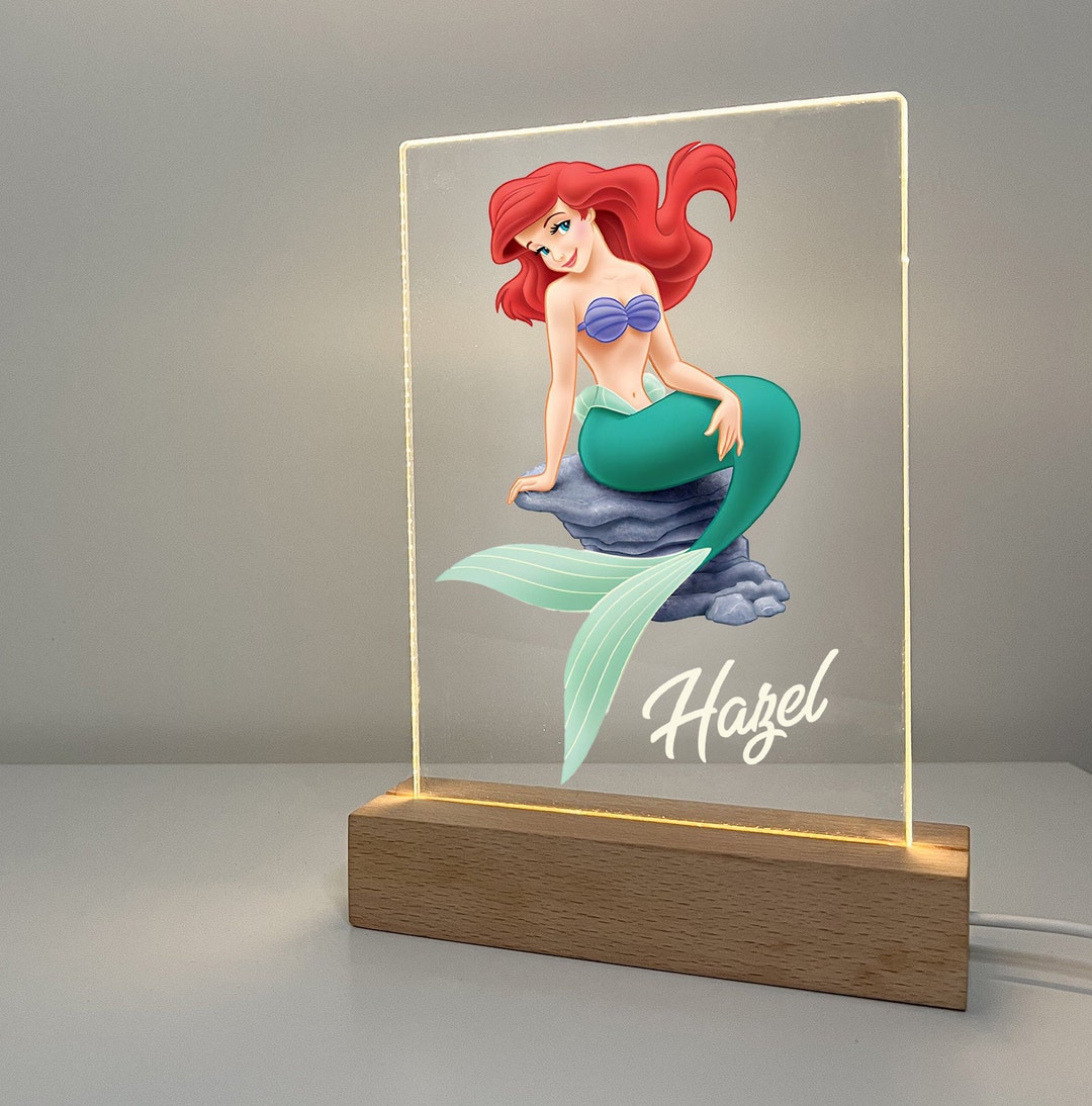 The Cutest Little Mermaid Princess Night Light up LED Table Desk Lamp ...