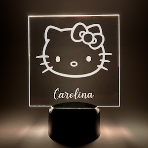 Cute Kitty Cat Night Light, Bedroom Decor, Custom Night Light, Kids ...