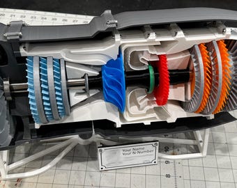 Jet Turbofan Aircraft Engine | 3D Printed | Gift | Office Dècor ...