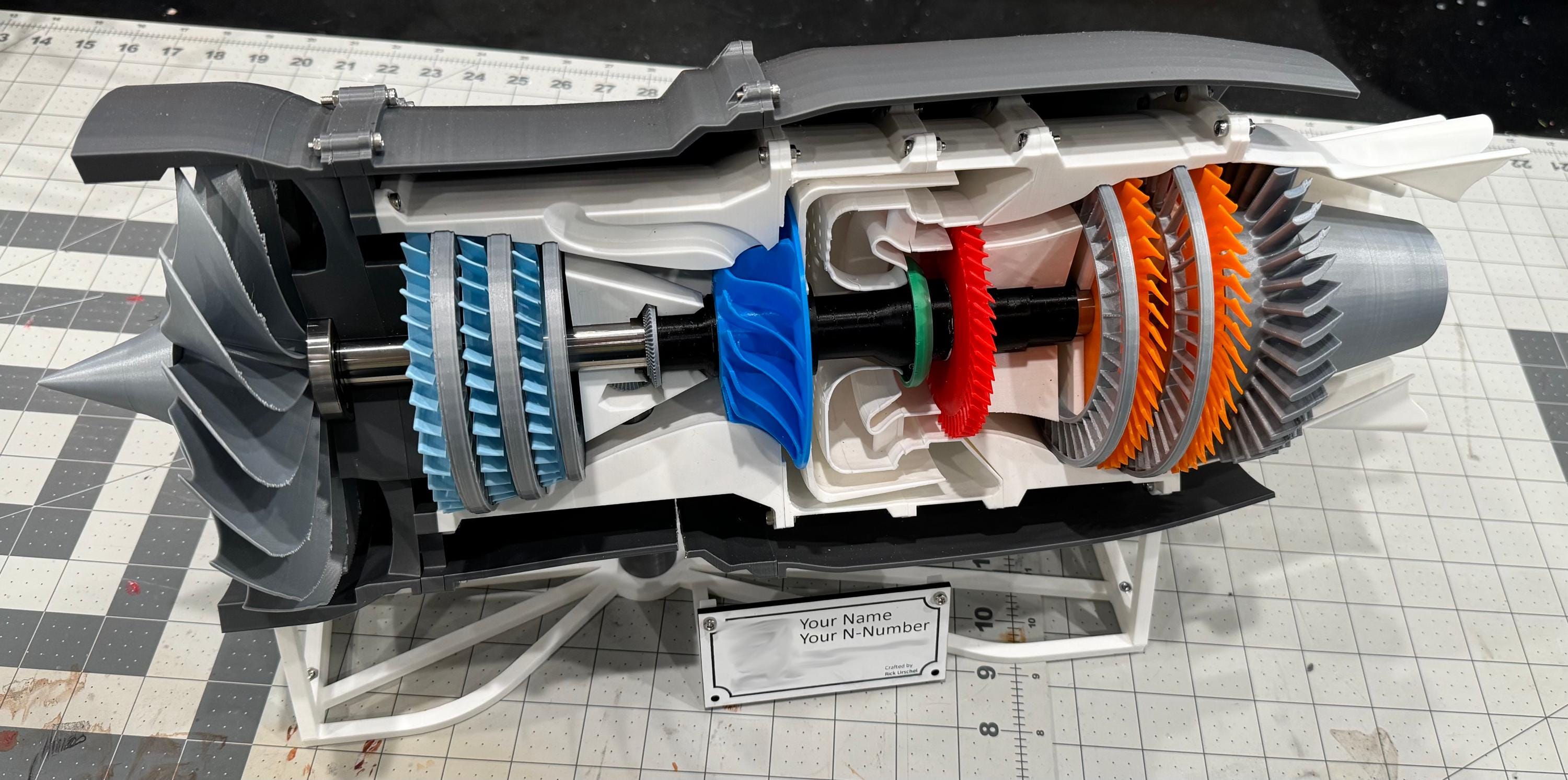 3D Printed Jet Engine Model - Etsy