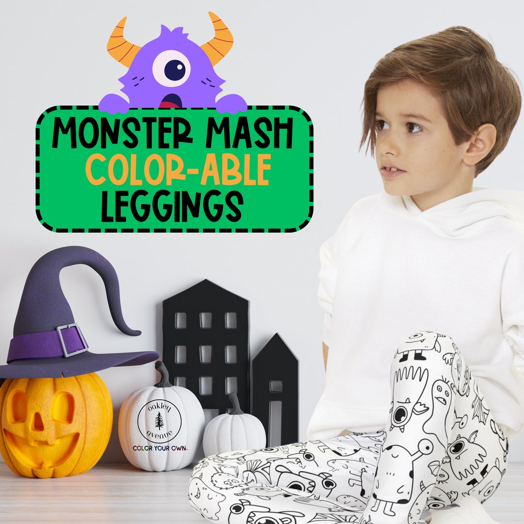 Color Your Own Monster Pjs, Build A Monster, Halloween Sensory ...