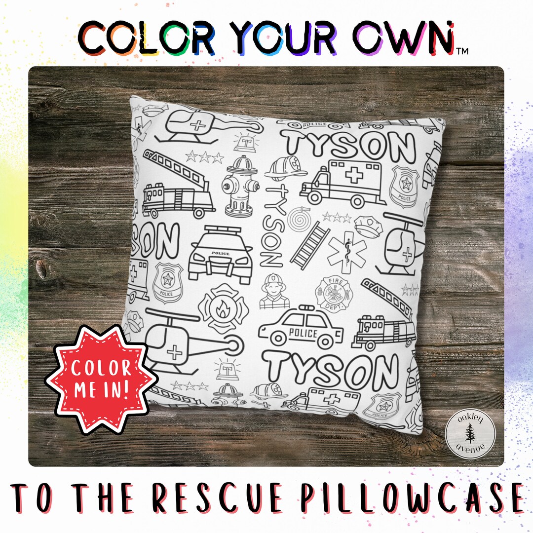 To the Rescue Coloring Pillowcase - Color Your Own Pillow ...