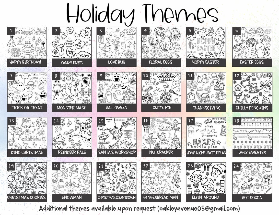 Halloween Coloring Banner Digital Download Giant Holiday Coloring Page ...