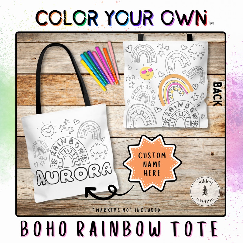 Color Your Own Bag Kids - Etsy