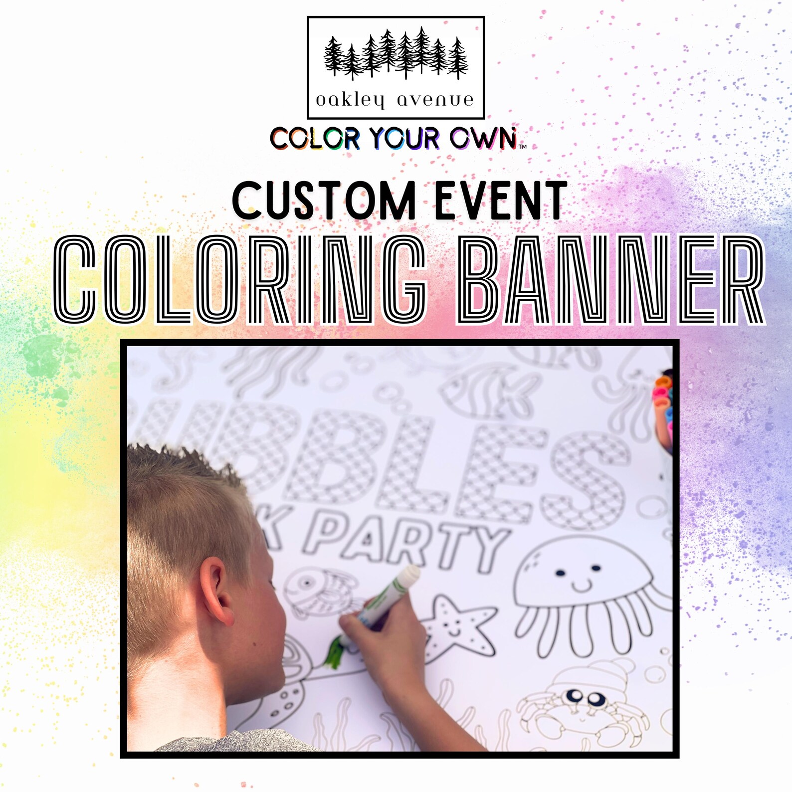 Thanksgiving Custom Coloring Banner Giant Holiday Coloring Pages ...