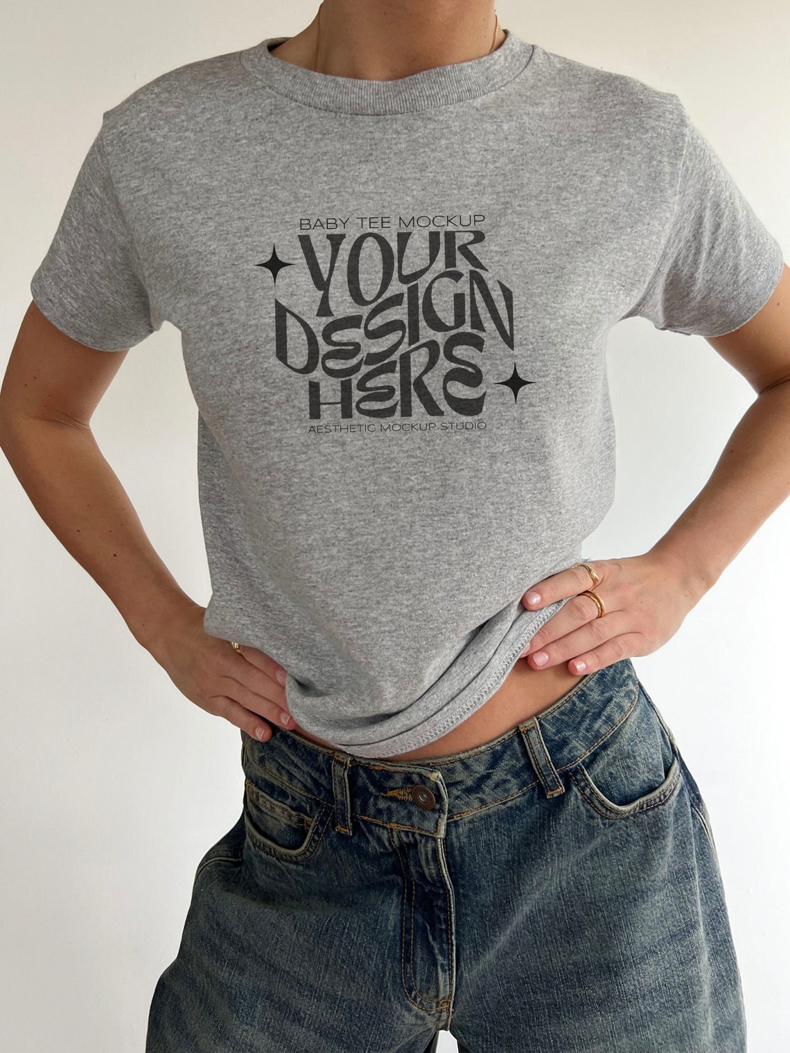 90s Baby Tee Mockup | Y2K Mockup | Gildan 5000B Tshirt | Womens Baby ...