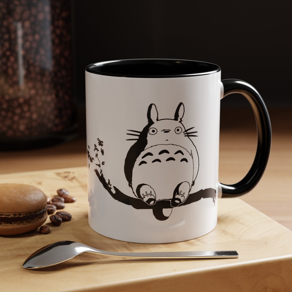 Ghibli Totoro Mug , Totoro Cute Drawing Anime Mug , Accent Coffee Mug ...