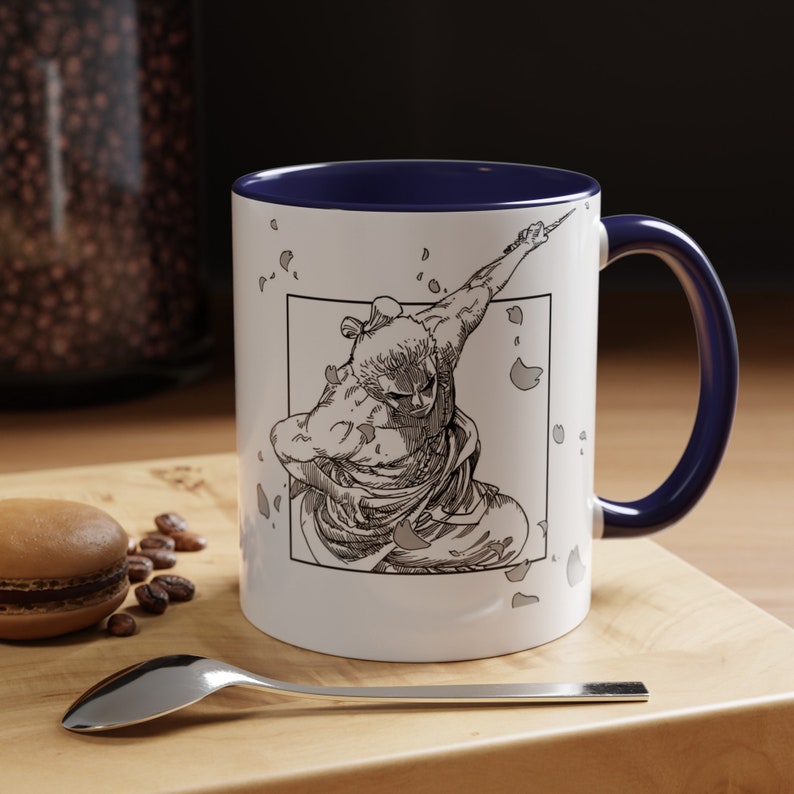 Fierce Zoro Mug One Piece Anime Coffee Cup Gift Epic 11 Oz Accent Mug ...