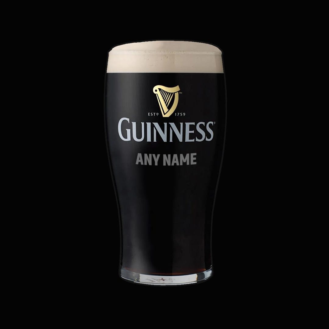 Guinness Pint Glass - Add Any Engraved Name - Gift - Etsy UK