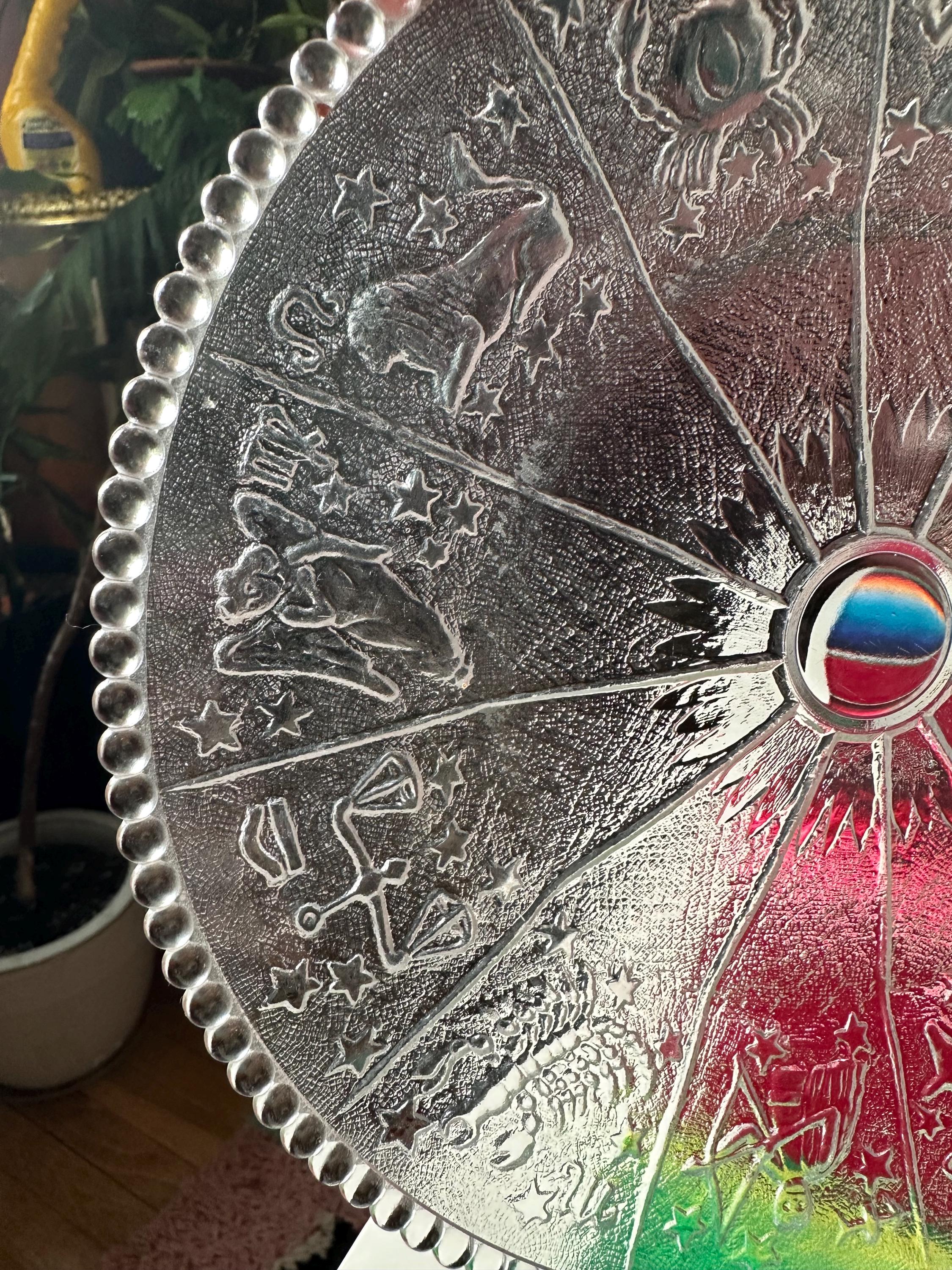 RARE 1950's Zodiac Glass Plate Serving Platter Astrology Decor - Etsy