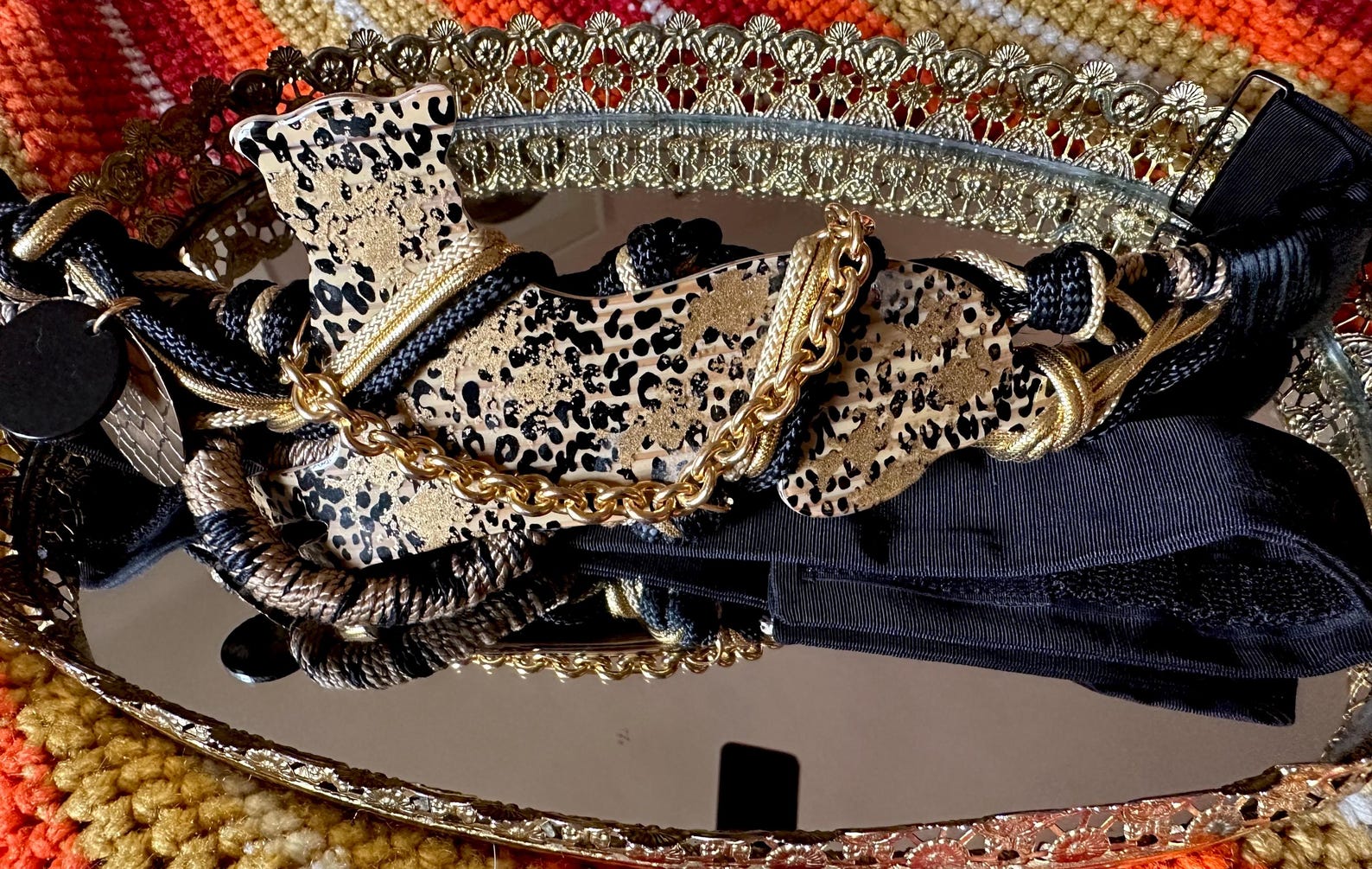 1980's on the Prowl Lucite Leopard Chains and Rope Belt Size S-XL - Etsy