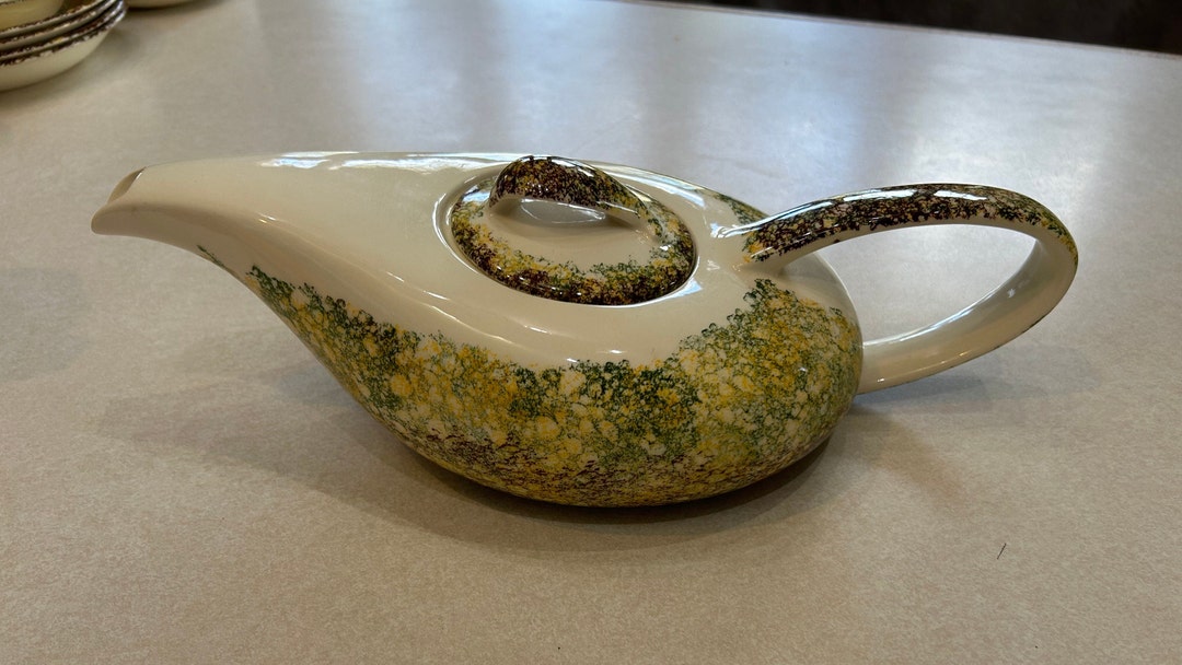 Rare Mid Century modern Hawaiian Coral Teapot - Etsy