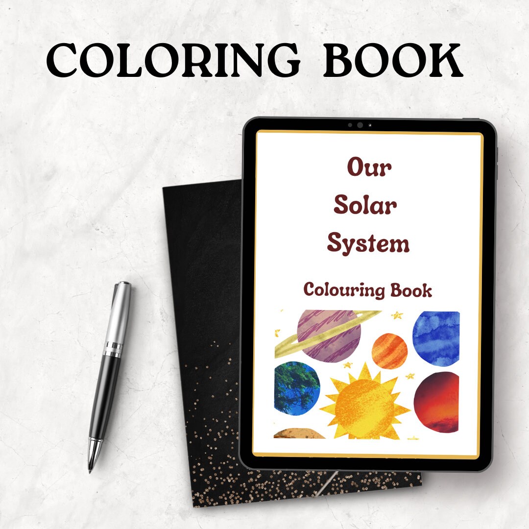 Planets Colouring Kit,solar Coloring Book,cute Coloring Book,kids ...