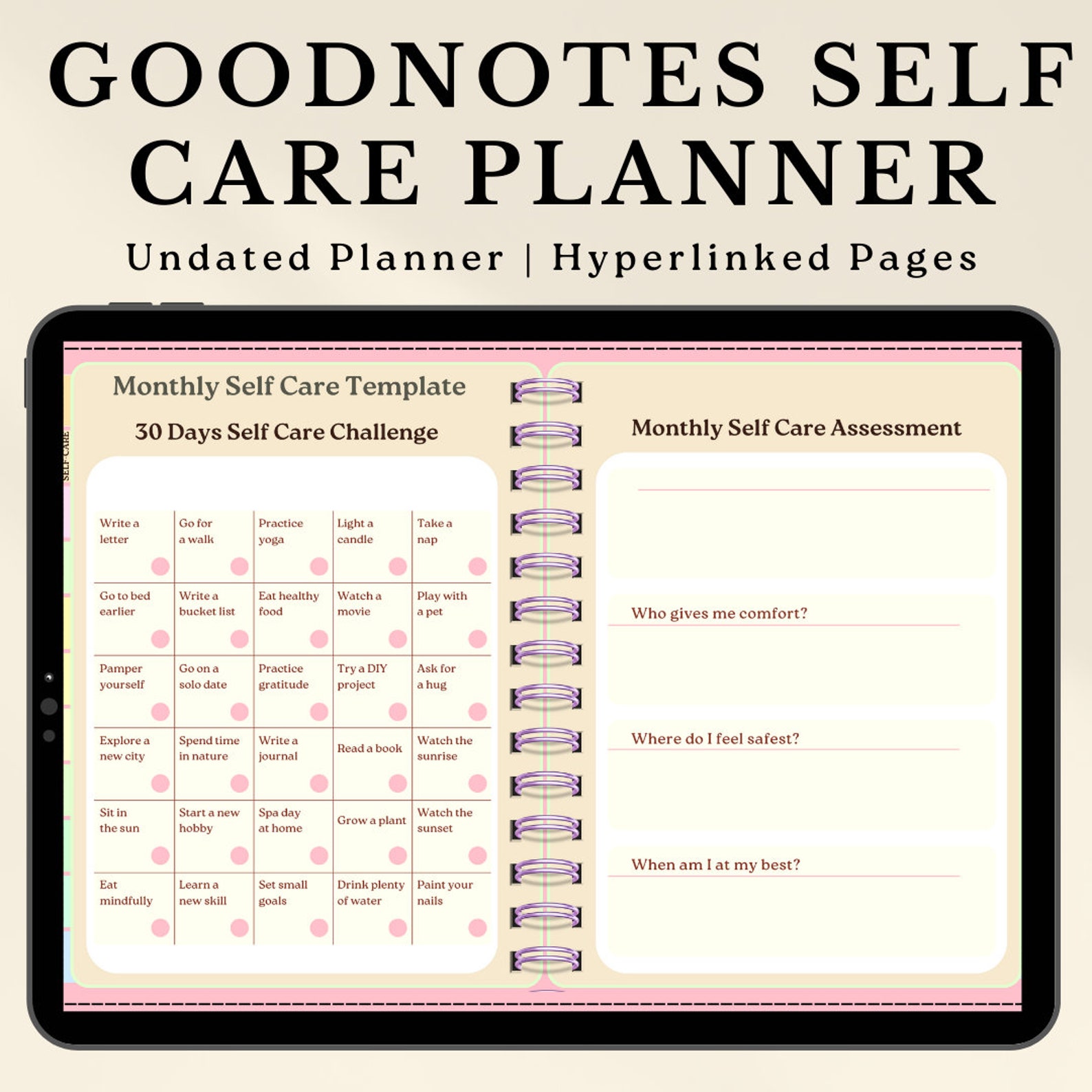 Goodnotes Self Care Planner,self Care Planner,goodnotes,self Care ...