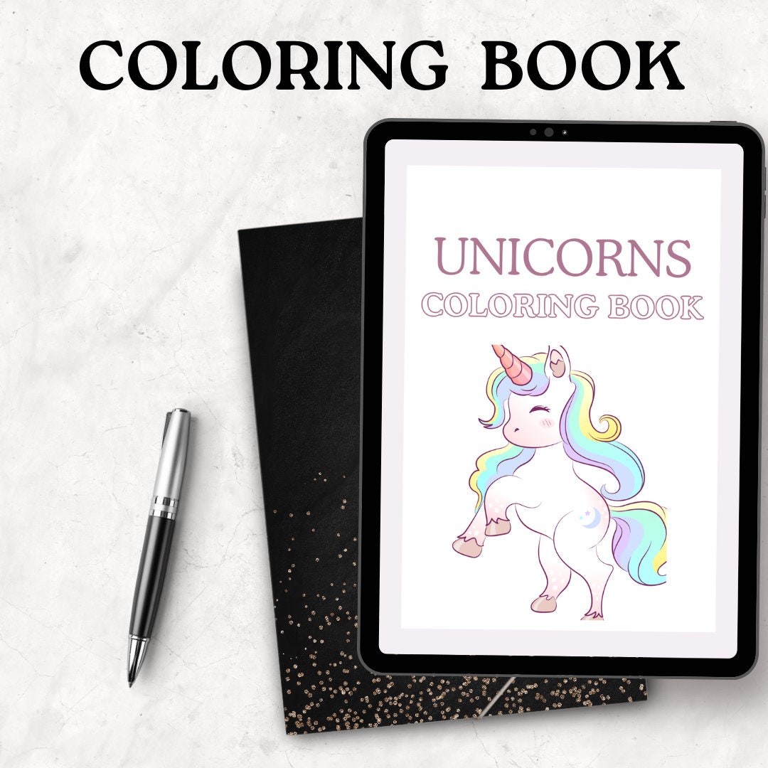 Unicorn Colouring Book,unicorn Colourbook,cute Coloring Book,kids ...