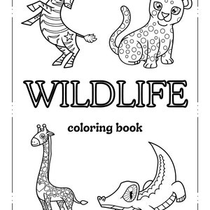 Wildlife Colouring Kit,animal Colorbook,cute Coloring Book,kids ...