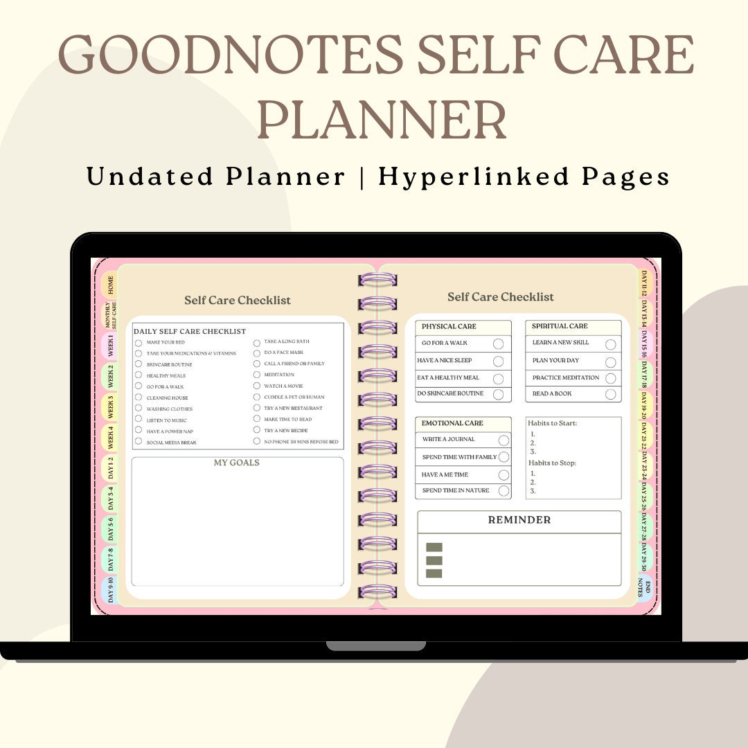 Goodnotes Self Care Planner,self Care Planner,goodnotes,self Care ...