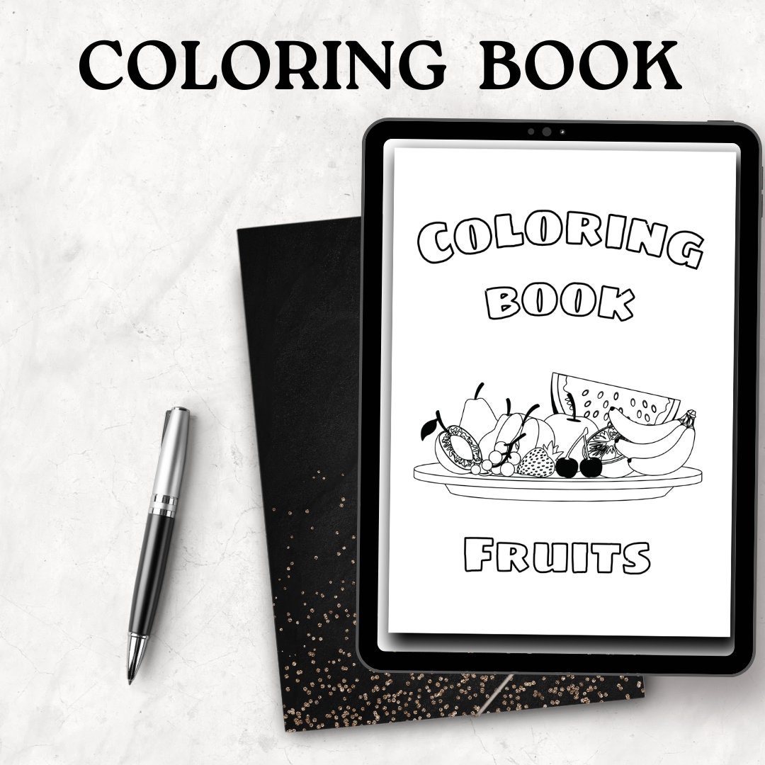 Fruits Colouring Kit,food Colorbook,cute Coloring Book,kids Coloring ...