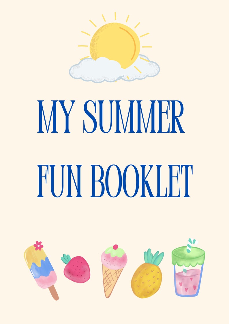 Summer Colouring Kit,coloring Book,cute Coloring Book,kids Coloring ...