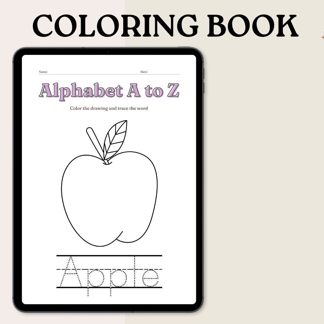 Alphabet Colouring Book,a to Z Colorbook,cute Coloring Book,kids ...