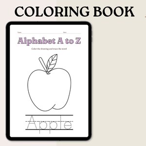 Alphabet Colouring Book,a to Z Colorbook,cute Coloring Book,kids ...