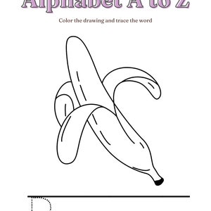 Alphabet Colouring Book,a to Z Colorbook,cute Coloring Book,kids ...
