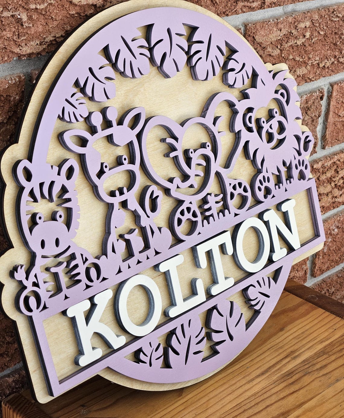 Safari Nursery Sign, Jungle Name Sign, Safari Jungle Animals Custom ...