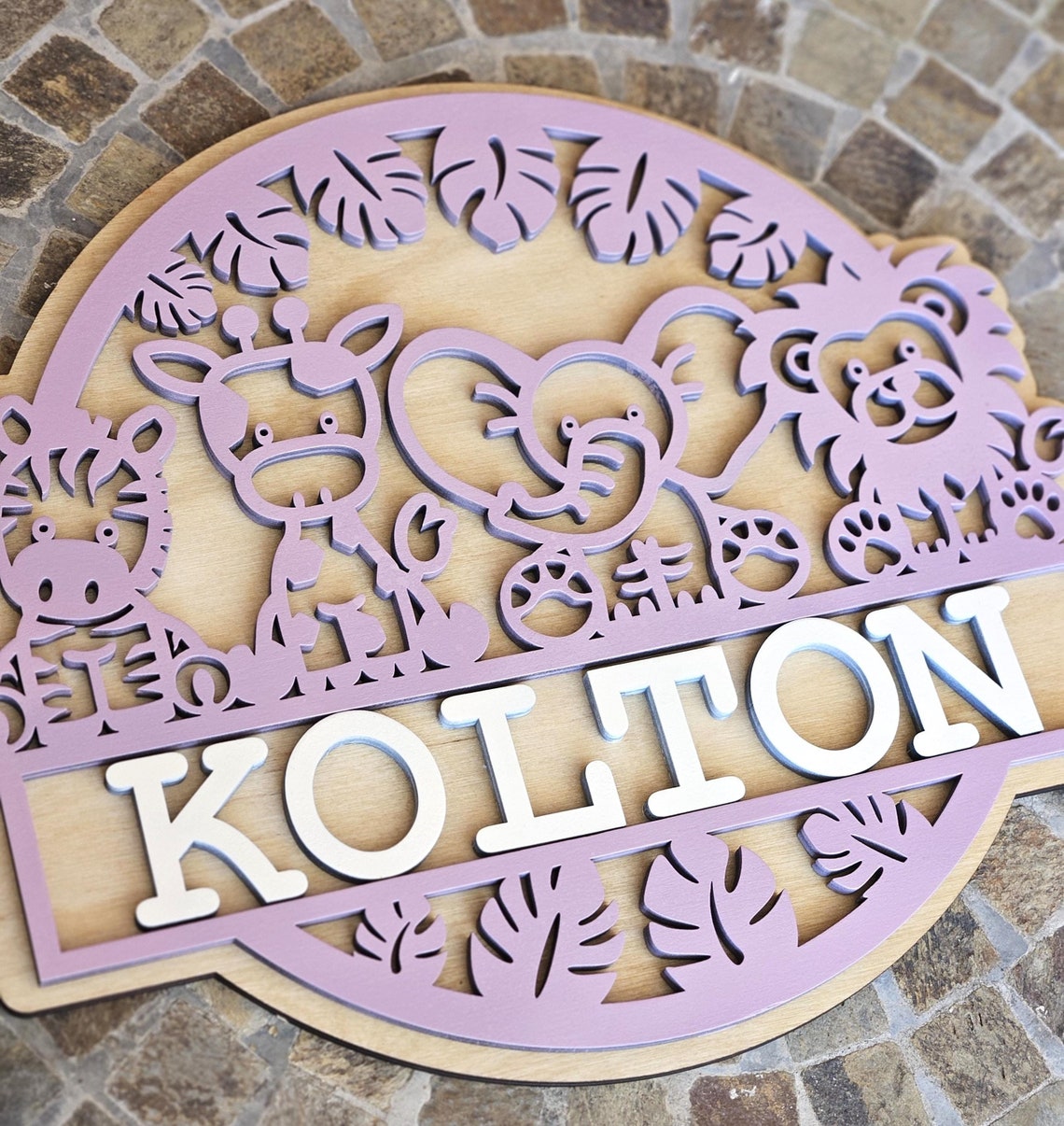 Safari Nursery Sign, Jungle Name Sign, Safari Jungle Animals Custom ...