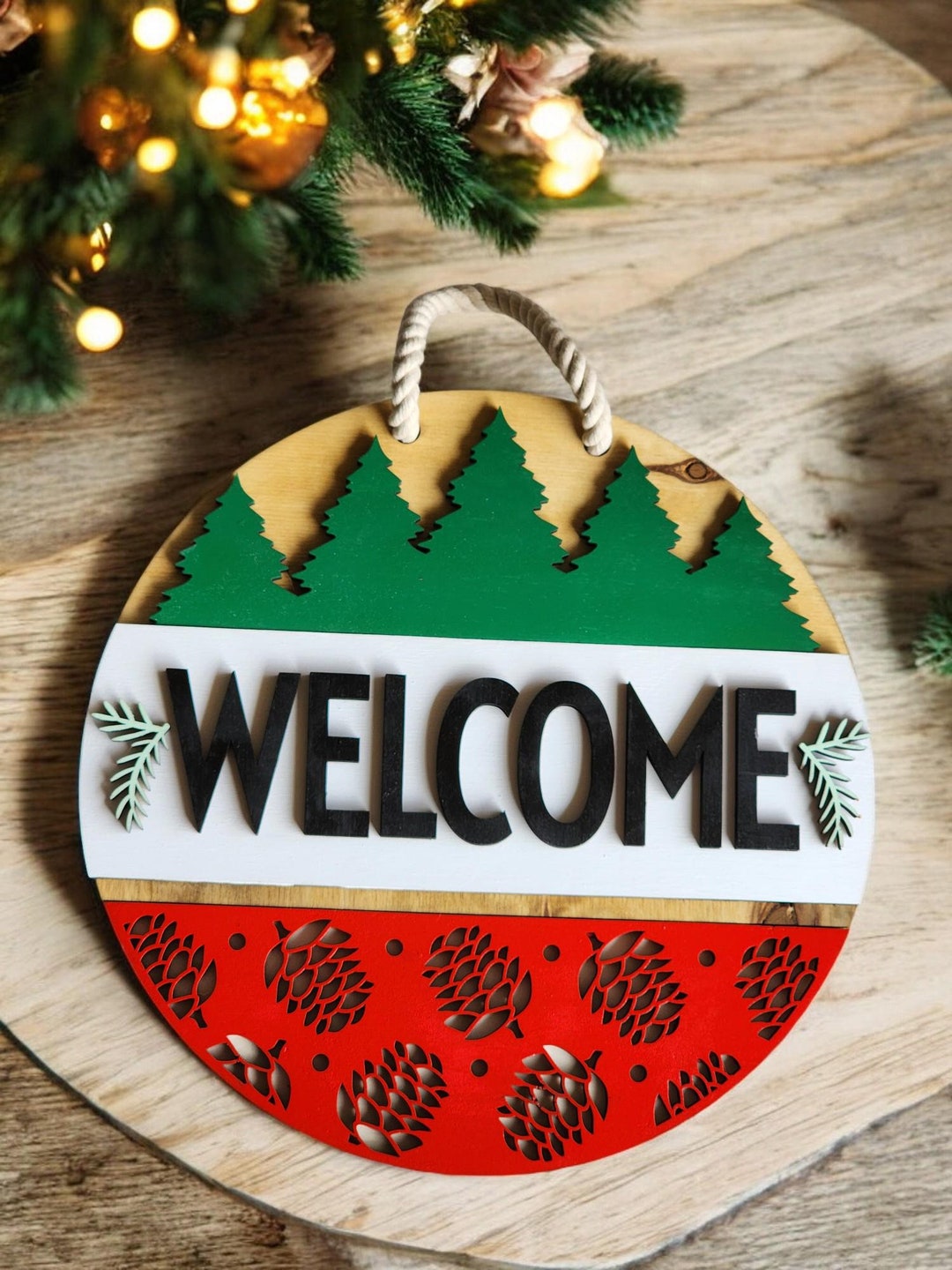 Winter Front Door Sign, Welcome Front Door Sign, Christmas Porch Decor ...