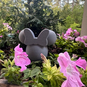 Disney Minnie Head Garden Statue Decor Cement Appearance Modern Hidden ...