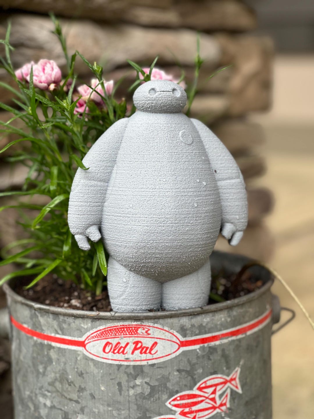 Baymax Garden Statue Decor Flower Magic Characters Disney Epcot ...