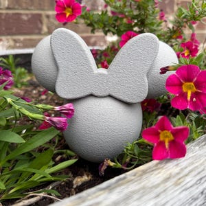 Disney Minnie Head Garden Statue - Decor, Cement Appearance Modern ...