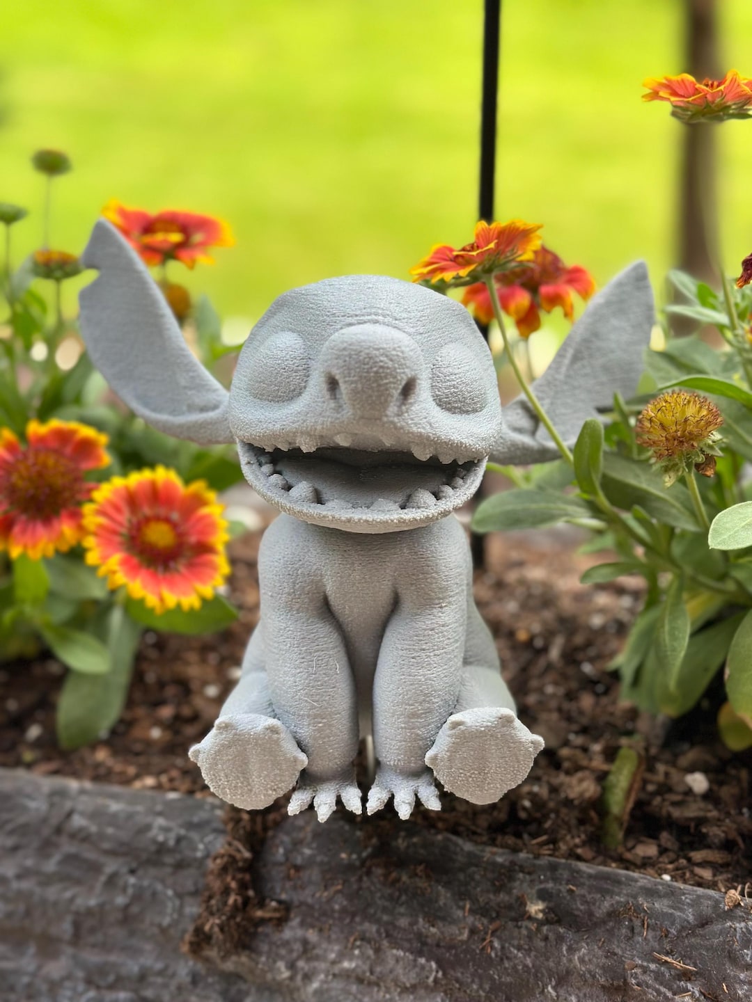 Disney Stitch Flower Garden Statue Decor Characters Magic Kingdom Gift ...