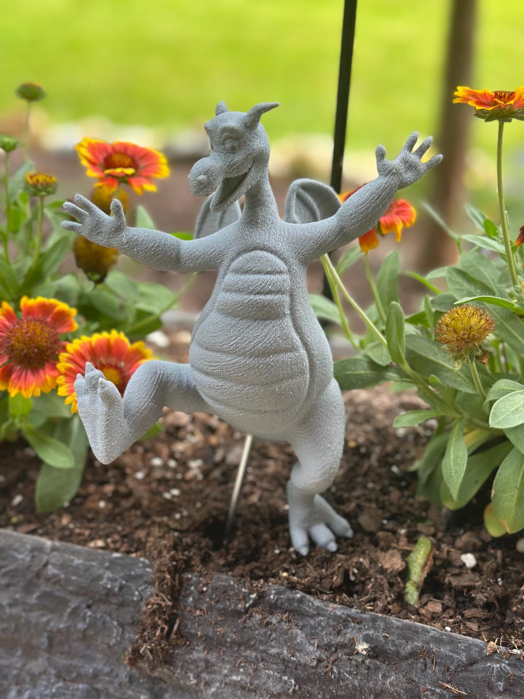 Figment Dragon Garden Statue Decor Flower Disney Gift Epcot Festival ...