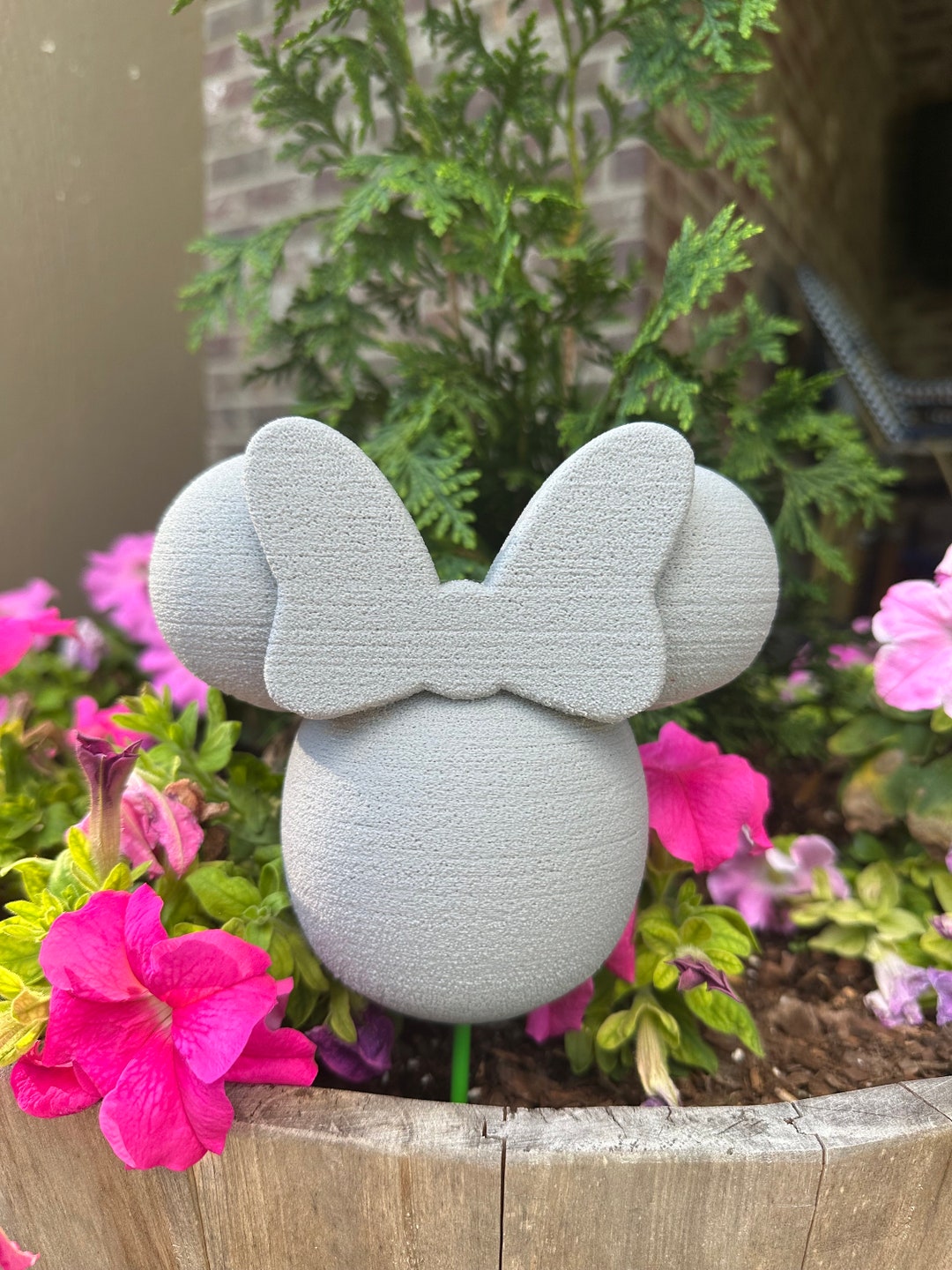 Disney Minnie Head Garden Statue Decor Cement Appearance Modern Hidden ...