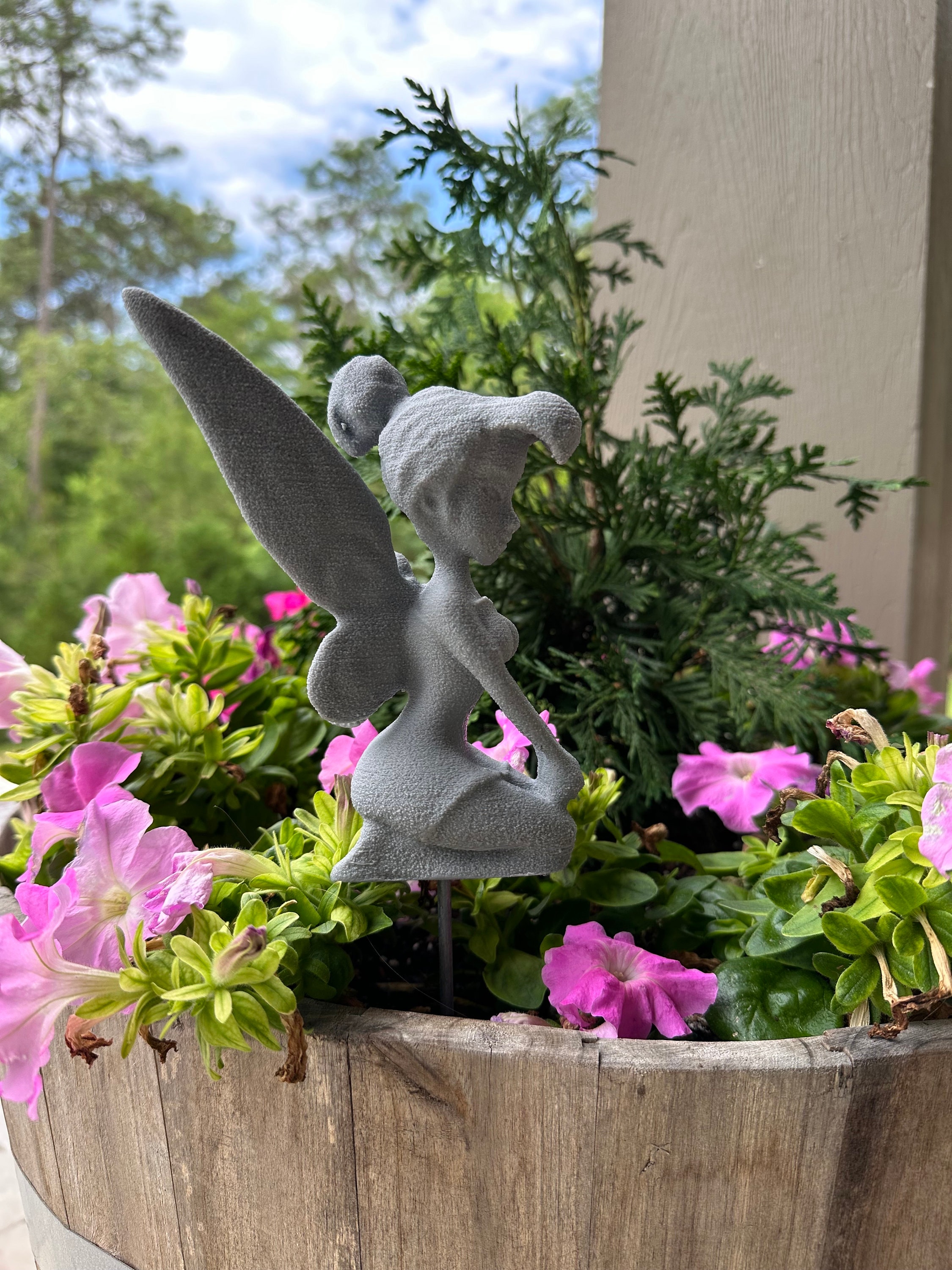 Tinkerbell Disney Garden Flower Statue Figure Decor Tink Fairy - Etsy