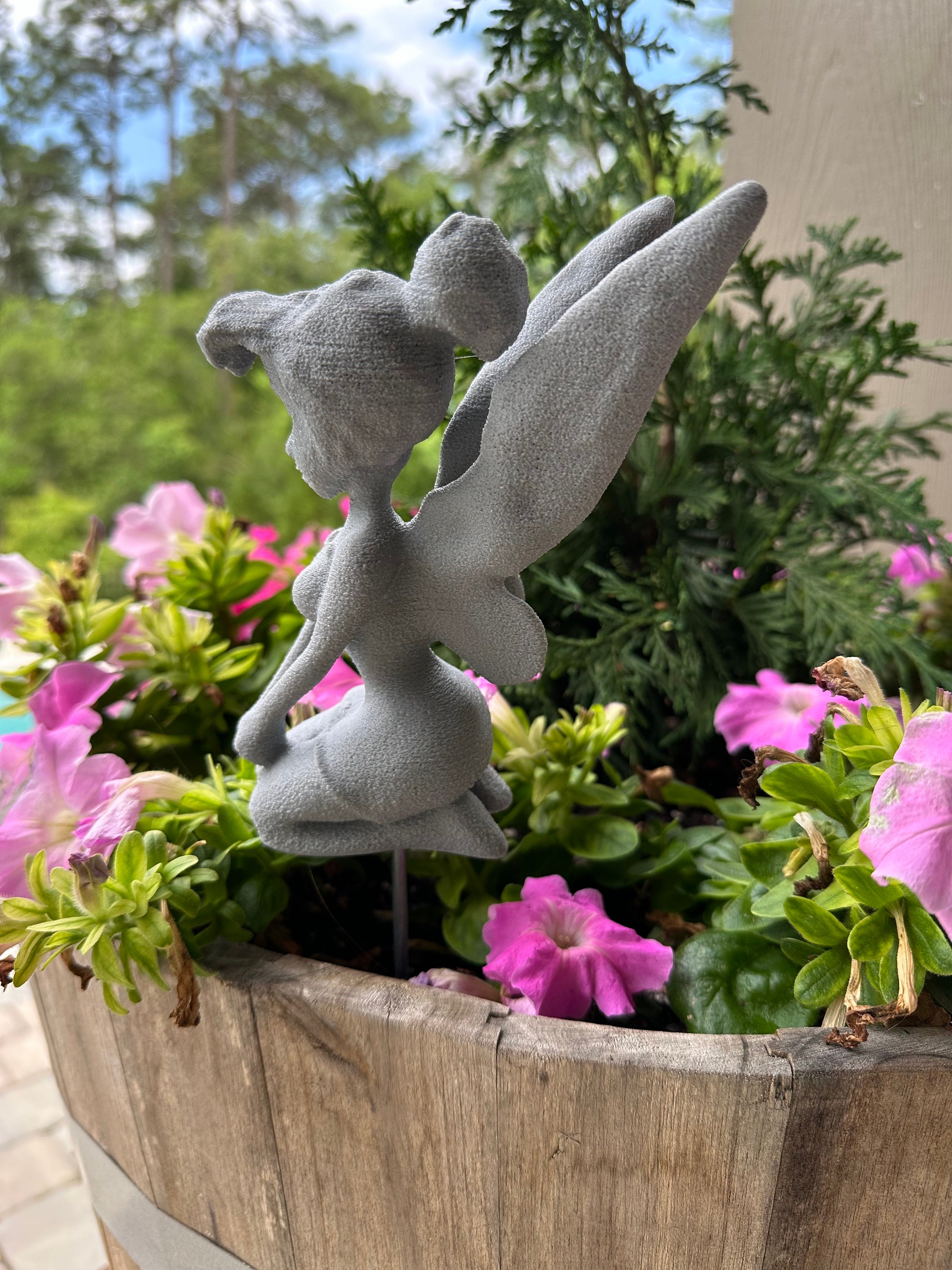 Tinkerbell Disney Garden Flower Statue Figure Decor Tink Fairy - Etsy